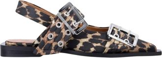 Ganni Femme, Chaussures, Brun, Taille: 36 EU Feminine Buckle Ballerina