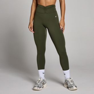 MyProtein MP Damen Tempo Dipped Waist Leggings - Waldgr&uuml;n - XXL