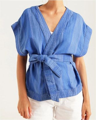 Sacr&eacute;coeur Veste Sans Manches C&ocirc;me Gaze de Coton Sacr&eacute;coeur