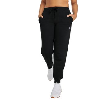 Champion Damen, Powerblend, Fleece Joggers, Comfortable Pants for Women, 29 (Plus Trainingshose, Schwarz, X-Gro&szlig;