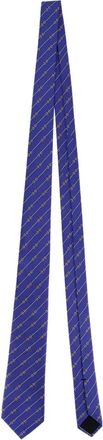 Gucci Seidenkrawatte mit Jacquardmuster - Blau