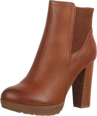 Elara Damen Stiefelette Ankle Boots Chunkyrayan EL500 Camel-36
