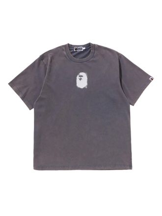 A Bathing Ape t-shirt à logo visage - Gris