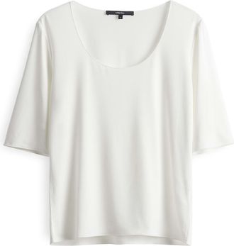someday Damen Dreiviertelarmshirt | KIROSA Detail Basicshirt Slim aus ECOVERO Viskose Mix Milk, 42