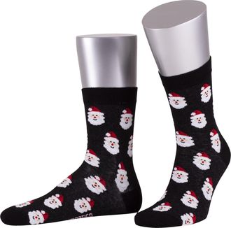 Sympatico Weihnachtssocken Damen & Herren | Bequeme Socke mit Weihnachtsmotiv | Motiv Christmas Socken aus Baumwolle | Santa, Elf, Rentier, Geschenke, Lebkuchen