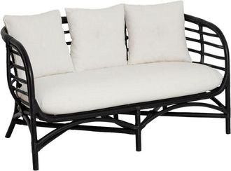 Made In Meubles Made In Meubles - Canapé en rotin noir 2 places Anissa