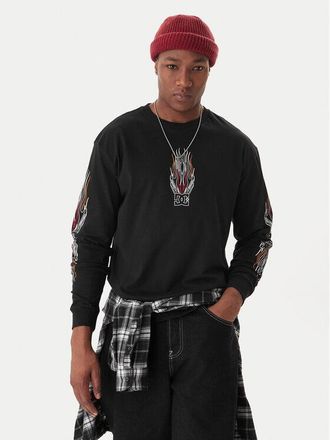 DC Longsleeve Burn Out HLS EDYZT04355 Schwarz Regular Fit