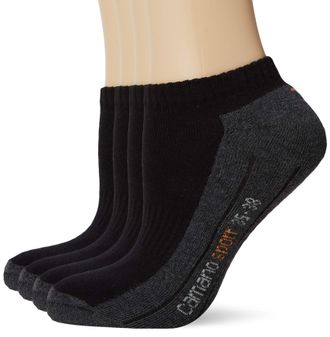 Camano Damen 5931001 Füßlinge, 4per pack Schwarz (black 0005), 35/38 (Herstellergröße: 35/38)