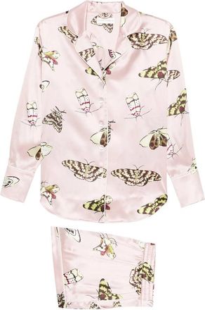 Olivia Von Halle Alba Elda Butterfly-print Pajamas