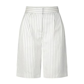 Loulou Studio Gestreifte Bermuda-Shorts Piera - - Shorts - Damen - Wei&szlig; - M