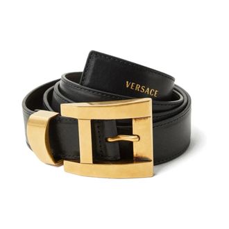 Versace Femme, Accessoires, Noir, Taille: 75 CM Belt H.30 Calf Leather