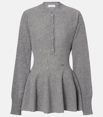 Stella McCartney Top en laine vierge &agrave; basque