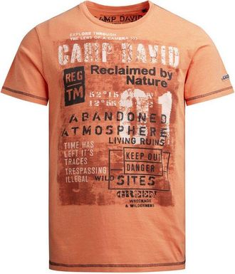 Camp David Rundhalsshirt aus Baumwolle