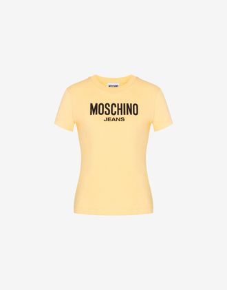 Moschino T-shirt en jersey de coton imprim&eacute; - Jaune