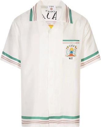 Casablanca Homme, Chemises, Blanc, Taille: L Chemise &agrave; Manches Courtes