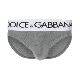 Dolce & Gabbana Mid-Rise-Slip in Baumwoll-Jersey mit Zwei-Wege-Stretch - - Underwear - Herren - Grau - S