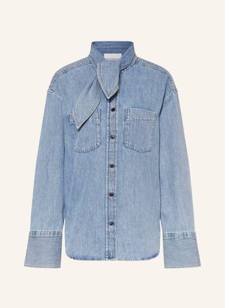 Closed Closed Schluppenbluse In Jeansoptik blau