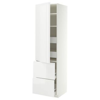 IKEA METOD / MAXIMERA Hochschr. B&ouml;d/4 Schubl./T&uuml;r/2 Fro