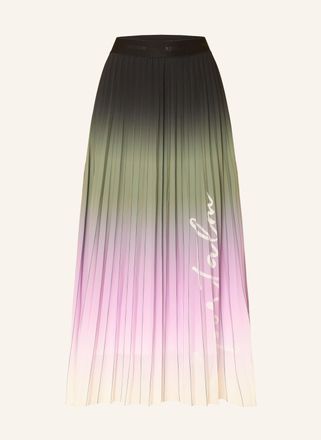 Sportalm Plisseerock Aus Satin gruen