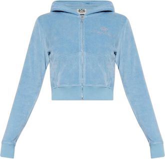 Sporty & Rich Femme, Sweatshirts et sweats &agrave; capuche, Bleu, Taille: 42 FR Zip-throughs