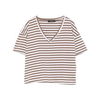Aragona Femme, Tops, Multicolore, Taille: 34 FR T-shirt col en V