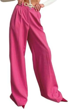 Generic Legging de sport pour femme - Printemps et automne - Pantalon de sport à jambes larges avec tube droit - Taille haute - Décontracté - Pour lentraîneme