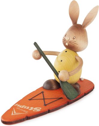 Rudolphs Schatzkiste Osterfigur Stupsi auf Stand up Board bunt Höhe 12cm NEU Surfbrett Osterhase Osterfigur Hoppel Meister Lampe Osterdeko Osterhasenfigur Ostern Korb Oste