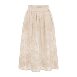 Liu Jo Femme, Jupes, Beige, Taille: 42 FR Gonna TS nav lunga