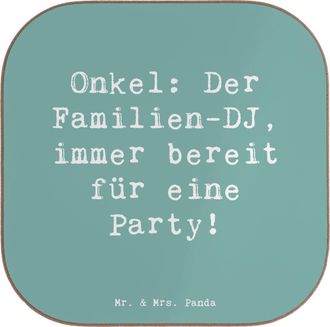 Mr. & Mrs. Panda gläseruntersetzer Spruch Onkel Familien-DJ - Geschenk, Holzuntersetzer, Tanz, Untersetzer Tasse, Tassenuntersetzer, Jubiläen, Familienangehöriger, Pat