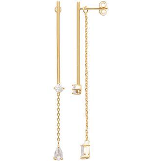 Brillaxis Boucles doreilles pendantes double tige