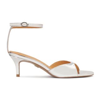 Kazar Silberne Sandalen mit einem Riemen an der Ferse - - Shoes - Damen - Grau - 36 EU