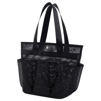 Generic Duschtasche Tragbare Mesh Duschtasche, Portable Shower Bag,Mesh Strandtasche, Kulturbeutel Transparent Tote Bag Organizer Dusche Korb f&uuml;r Strand, Bad,