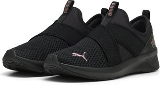 Puma Damen SOFTRIDE Harli Slip-on Laufschuhe 38.5, Black Rose Gold Metallic