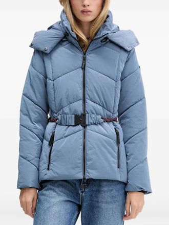 Desigual veste matelass&eacute;e &agrave; patch logo - Bleu