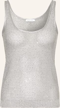 Patrizia Pepe Patrizia Pepe Stricktop Mit Pailletten silber