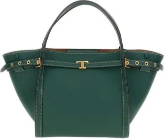 Tod's Femme, Sacs, Vert, Taille: ONE Size Borsa shopping TIM piccola