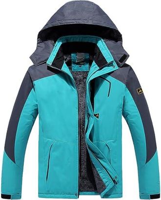 Generic Vestes dhiver pour homme avec capuche amovible - Doudoune matelass&eacute;e en polaire &eacute;paisse - Parka thermique imperm&eacute;able et coupe-vent pour la randonn&eacute;e,