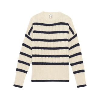 Ines De La Fressange Maelia Gestreifter Pullover - - Knitwear - Damen - Beige - XL