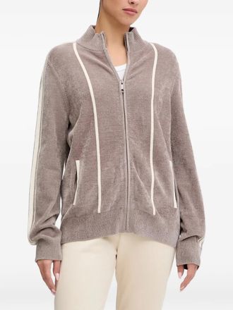 Guess Co sweat zipp&eacute; &agrave; bandes ray&eacute;es - Gris