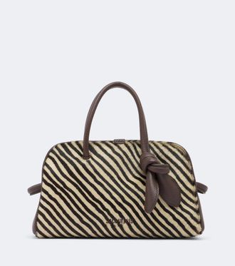 Jacquemus Sac bowling Turismo Small en cuir fa&ccedil;on poulain