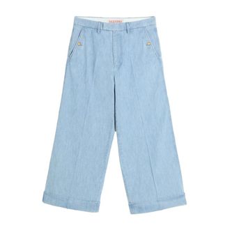 Valentino Garavani Helle blaue Jeans mit Umschl&auml;gen - - Jeans - Herren - Blau - M