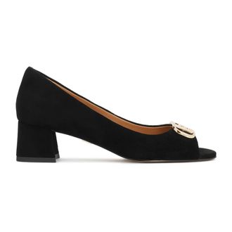 Kazar Low Suede Peep Toe Pumps - - Shoes - Damen - Schwarzk - 41 EU