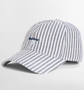 Barbour Leichte Cap aus Baumwolle mit Streifenmuster in