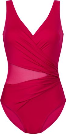 Hunkemöller Hunkemöller Badeanzug Shaping Shell Mesh - Sangria - M