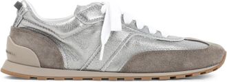 Brunello Cucinelli Femme, Chaussures, Multicolore, Taille: 38 1/2 EU Titanium Grey Leather Baskets