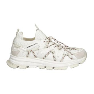 A|X Armani Exchange Baskets &agrave; lacets avec empi&egrave;cements - Homme - Chaussures - Beige - Taille: 40 EU
