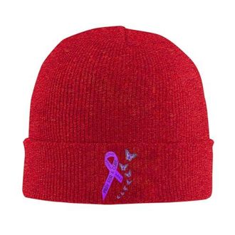 Generic Sensibilisation Au Cancer du Pancr&eacute;as Papillon Religieux Unisex Watch Cap L&eacute;ger Bonnet De Trawler &Eacute;lastique Bonnets Tricot&eacute; pour Sport Le Quotidien Co