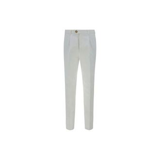 Brunello Cucinelli Gefaltete Baumwoll-Casual-Hose - - Trousers - Herren - Wei&szlig; - XL