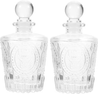 DOITOOL 2 Stück Glas Aromaflaschen Transparent Nachfüllbar Duftölflasche für Zuhause Aromatherapie Raumduft Diffuser Fläschchen Kompakt Leicht und Sicher