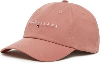 Tommy Jeans Cap Linear Logo 6 Panel AW0AW16868 Rosa